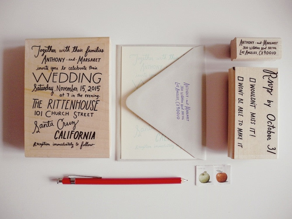 Custom wedding invitation stamp 60 photos - Astyledwedding.com