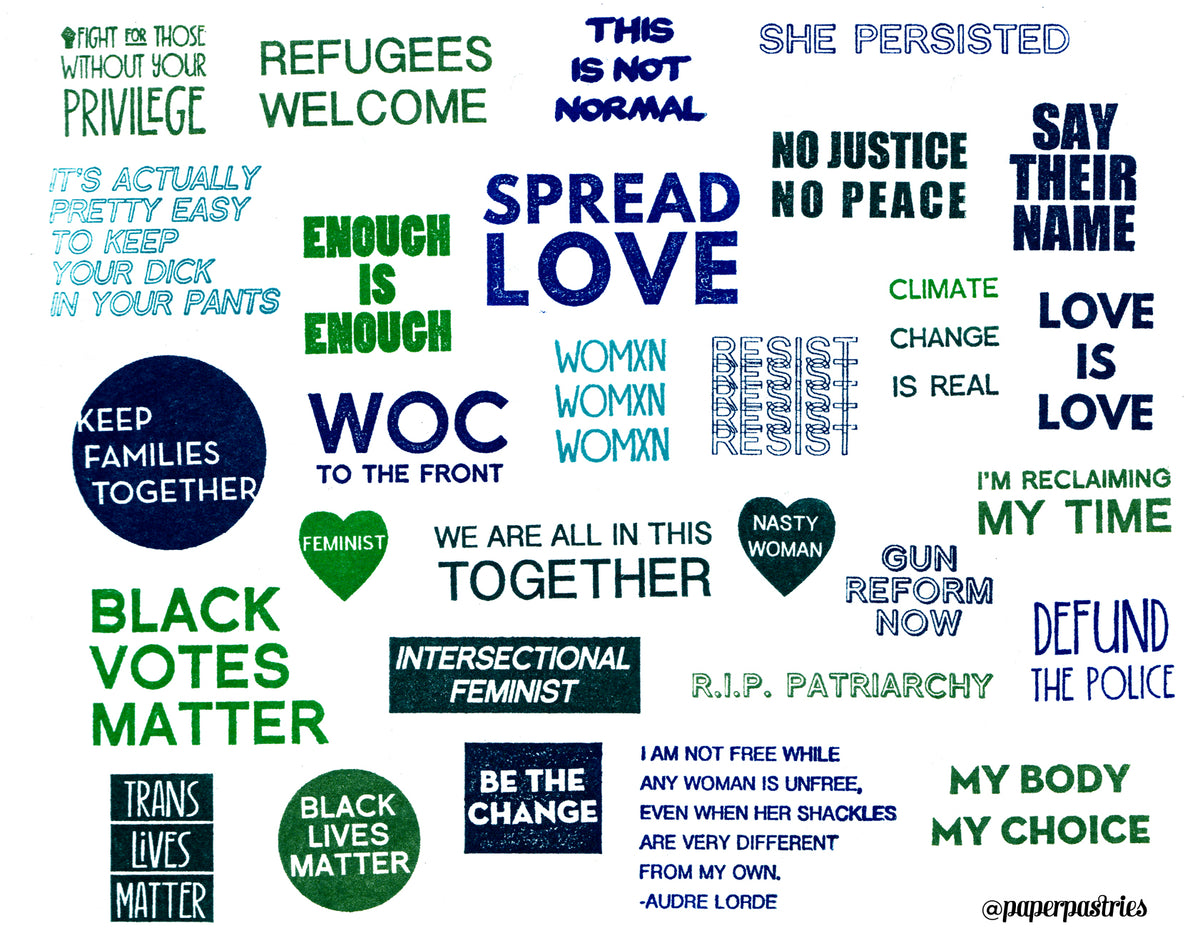 Protest Rubber Stamps – Paper Pastries