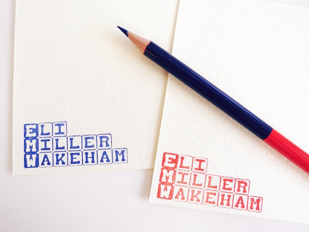 New Personalized Baby Block Stationery – Paper Pastries